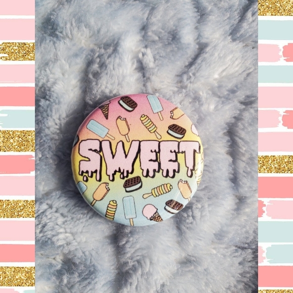 Spencer's | Accessories | Pastel Goth Sweet Button Pin | Poshmark